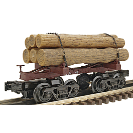 IndustRail - Skeleton Log Car w/Log Load 3-Rail - Sugar Pine Lumber ...