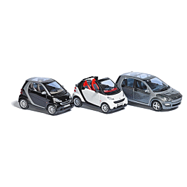 Busch - Smart Car Economy 3-Vehicle Set - Assembled - 1 Each Fortwo ...
