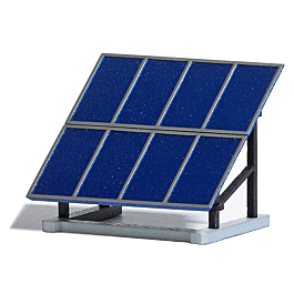 Busch - Solar Panel Array on Metal Frames - Kit - 1-1/2 x 1-1/2 x 1-1/8 ...