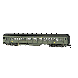 Bachmann - Spectrum Heavyweight Coach - ATSF #828 (Pullman Green, black roof, Dulux Gold ...