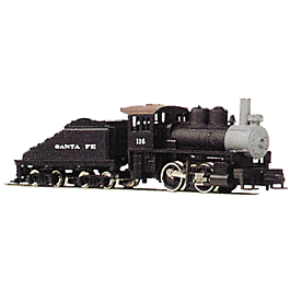 Bachmann - Steam 0-4-0 Switcher & Tender - Santa Fe - 160-54752