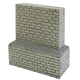 Railstuff - Stone Bridge Piers - Small (gray) 3-1/2" 8.7cm Tall - 506-1428
