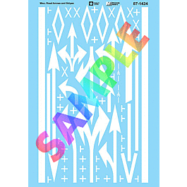 Microscale - Street Decal Set - Misc. Road Arrows & Stripes - 460-601424