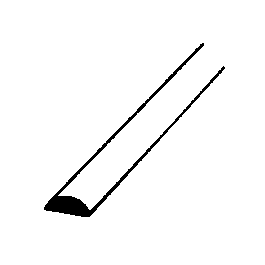 Plastruct - Styrene Half-Round Rods - .040 O.D. x 10" Long pkg(10 ...