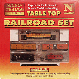 MicroTrain - Table Top Train Set w/22 x 52" Oval, Atlas GP38, 3 Cars ...
