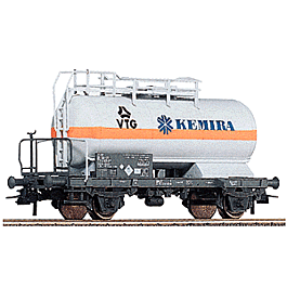 Roco - Tank Car Era V - SBB "VTG/Kemira" (white, orange stripe, blue ...