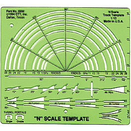 CTT Inc - Template N Scale - 233-6000
