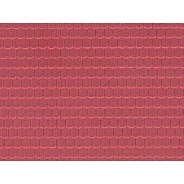Vollmer - Textured Styrene Sheet - Red Roof Tile - 770-46026