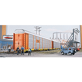 Walthers - Thrall 89' Bi-Level Enclosed Auto Carrier - Kit - DRGW (orange, yellow) - 932-4801