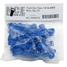 NCE - Track Bus Taps - Blue pkg(32) - 524-274
