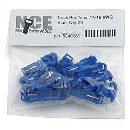 NCE - Track Bus Taps - Blue pkg(20) - 524-286