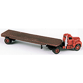 Showcase - Tractor/Trailer Mack - Model B w/Flat Bed - 654-19