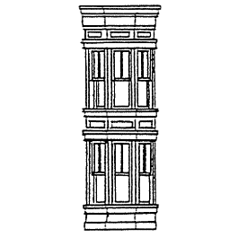 SS Ltd - Two-Story Bay Window (Unpainted Metal Casting) - 650-2533