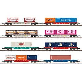 Marklin - Type Sgns 691 Container Car 8-Pack - Ready to Run - Mixed ...