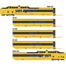 Rapido - UAC TurboTrain 5-Car Passenger Train-Only Set (2022 Ver ...
