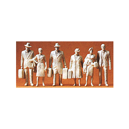 Preiser - Unpainted Figures - Standing Passengers - 590-45177