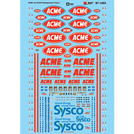 Microscale - Vehicle Decal Set - ACME & Sysco Refrigerated Trailers ...
