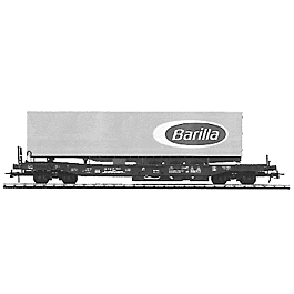 Roco - Well Flatcar - Italian State Railways w/Barilla Trailer Load ...