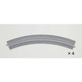 TomyTec - Wide-Roadbed Curve Track C354-45WP - Fine Track - 13-15/16" 354mm Radius, 45 Degrees ...