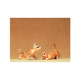 Preiser - Wild Animal Figures, 1/24 - 1/25 Scale - Lion Cubs - 590-47507