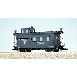 USA - Wood Side Caboose - US Army (green) - 748-12024