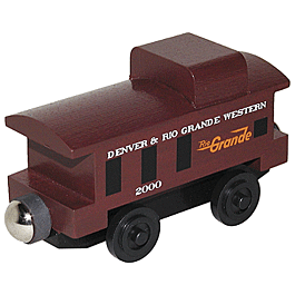 Whittle - Wooden Toy Train: Caboose - Denver & Rio Grande Western #2000 ...