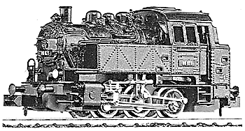 Roco - 0-6-0T DB Steam Locomotive - Class 80 (black red) - 625-23200
