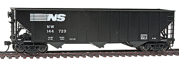 Bowser - 100-Ton 3-Bay Hopper - Ready to Run - Norfolk Southern #144723 (black) - 6-40632