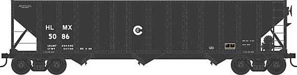 Bowser - 100-Ton 3-Bay Hopper - Ready to Run - Executive Line - HLMX #5086 (Rblt. 5-88, black ...
