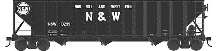 Bowser - 100-Ton 3-Bay Open Hopper - Ready to Run - Executive Line - Norfolk & Western #10322 ...