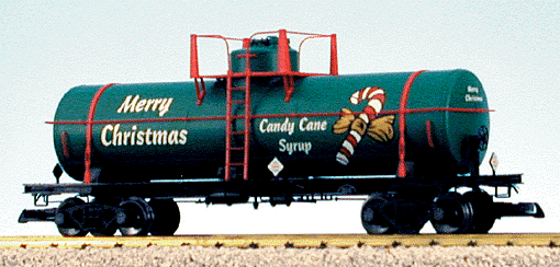 USA - 10,000-Gallon Single Dome Tank Car - Christmas (green) - 748-15126
