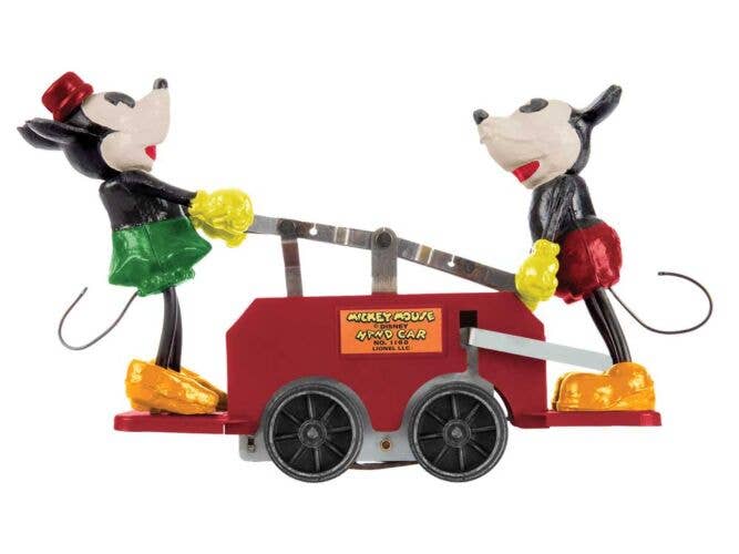 Lionel - #1100 Operating Handcar - 3-Rail - Conventional - Mickey and ...