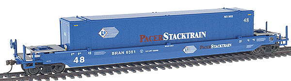 Con-Cor - 125-Ton Gunderson Container Car w/48' Container - Assembled w ...