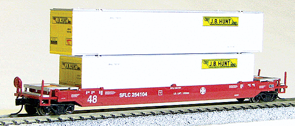 Con-Cor - 125-Ton Husky Stack Intermodal Well Car w/Containers - Santa ...