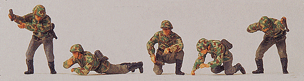 Preiser - 1/72 Military - Former German Army WWII - Unpainted Figures - Mortar w/5 Figures - 590 ...