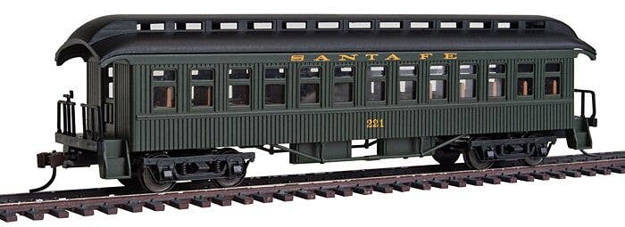 Con-Cor - 1880s Wood Open-Platform Coach - Ready to Run - Santa Fe #221 ...