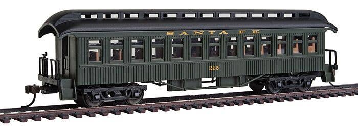 Con-Cor - 1880s Wood Open-Platform Coach - Ready to Run - Santa Fe #225 ...