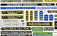 Preiser - 1900s Era Signs for Building - 590-17211