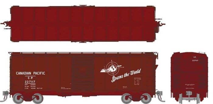 Rapido - 1937 AAR 40' Boxcar CP Version - Ready to Run - Canadian ...