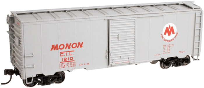 Atlas Trnm - 1937 AAR 40' Single-Door Boxcar - Kit - Monon CIL #1210 ...