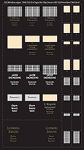 City Class - 1940s-50s Window Signs - For #195-102 Penn Avenue Kit ...