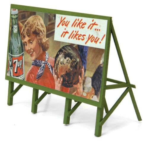 JL Innov - 1950'S 7Up Custom Billboard - Assembled - 361-981
