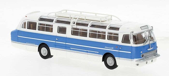 Brekina - 1952-1973 Ikarus 55 Intercity Bus - Assembled - White, Blue ...