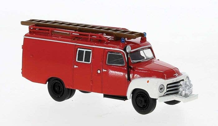 Brekina - 1952 Opel Blitz LF 8 Fire Truck - Assembled - Red, White ...