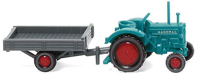 Wiking - 1953-1958 Hanomag R16 Farm Tractor with Single-Axle Trailer ...
