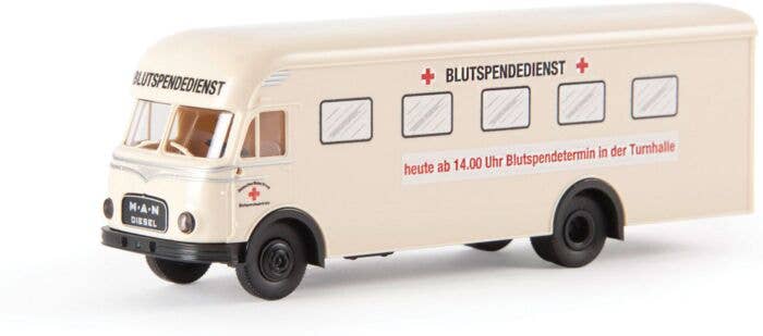 Brekina - 1955-1969 MAN 635 Passenger Van - Assembled - German Red ...
