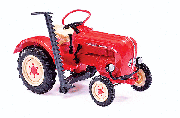 Busch - 1957 Porsche Junior K Farm Tractor - Assembled - With Mower Bar ...