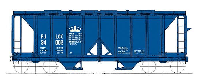 Intermount - 1958 Cubic Foot 2-Bay Covered Hopper w/Open Sides - Ready ...