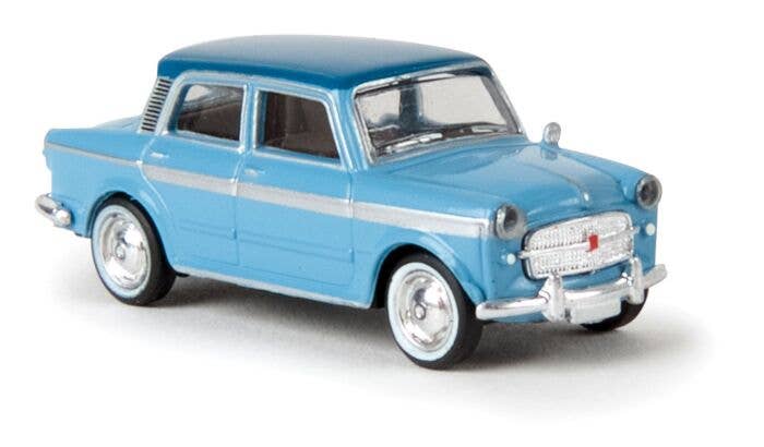 Brekina - 1958 Fiat 1200 Grand Luce - Assembled - 2-Tone Blue - 175-22208