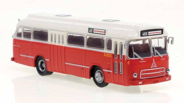 Brekina - 1960 Magirus Saturn II Bus - Assembled - Dr. Richard (red ...